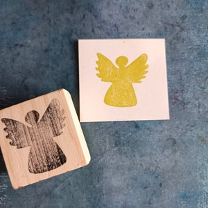 Vintage Angel Rubber Stamp for Christmas Card, Handmade Holiday Decor ...