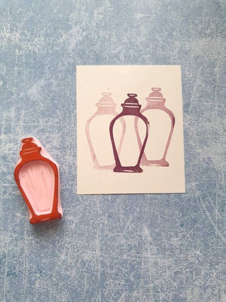 Bottle Rubber Stamp Vintage Jar Stamp Potion Print | Etsy