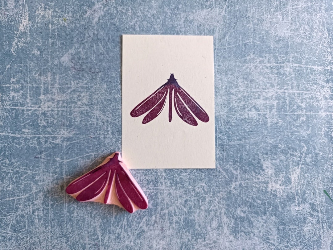 DIY Moth Stamp, Bug Block for Cardmaking, Gift for Scrapbooker, - Etsy