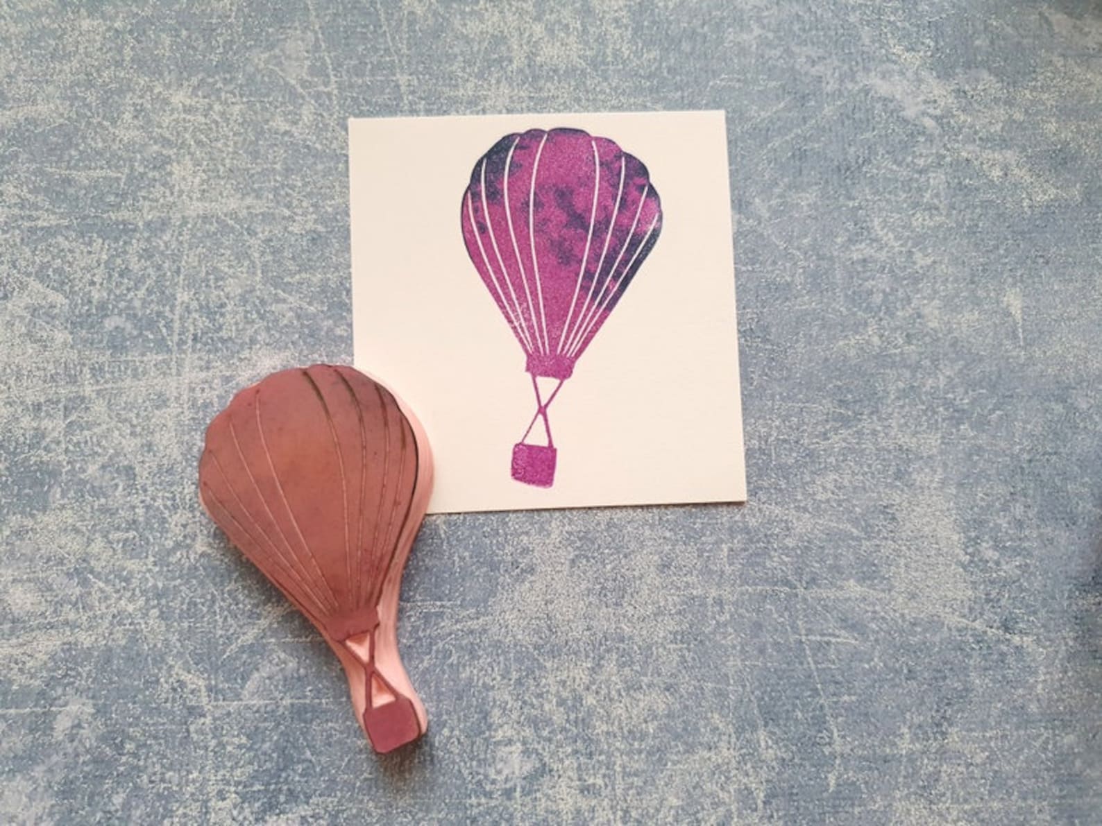 Hot Air Balloon Rubber Stamp for Scrapbooking Happy Birthday | Etsy