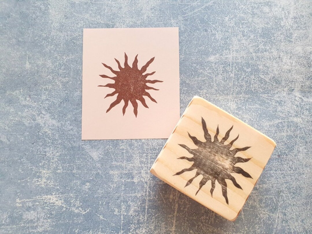 Sun Rubber Stamp for Bullet Journal, Sunshine Stamp for Snail Mail ...