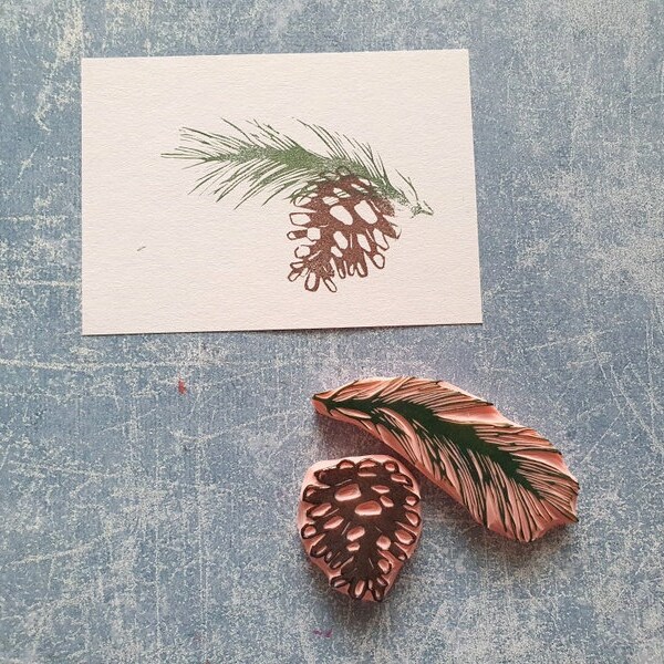 Pine Cone Stamp - Etsy UK