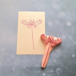 Lilly Rubber Stamp for Cardmaking, Lily Stamp for Best Wishes Card ...