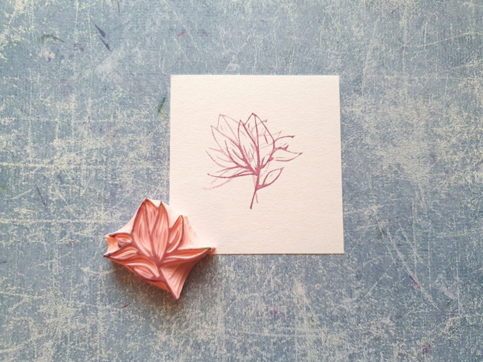 Magnolia Rubber Stamp, Garden Flower Ephemera, Cardmaking Handmade ...