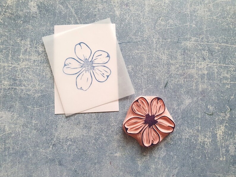 Cherry Blossom Rubber Stamp for Paper Crafts Sakura Stamp for | Etsy