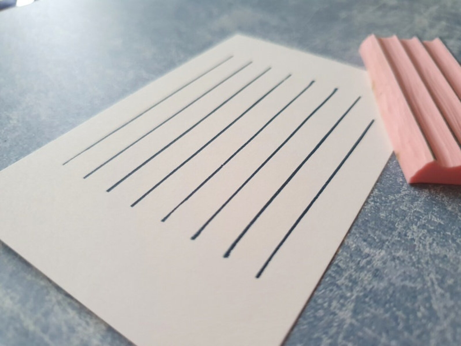 Lines Rubber Stamp for Junk Journal Addressing Stamp for | Etsy
