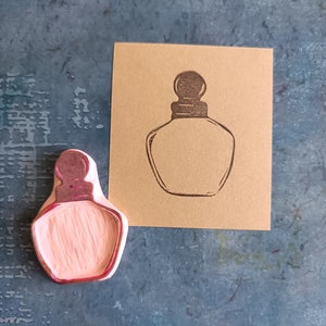 Perfume Bottle Rubber Stamp, Fragrance Bottle Stamp for Journaling ...
