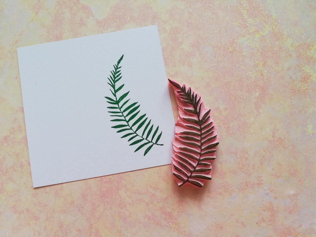 Leaf Rubber Stamp, Autumn Leave Stamp for Art Journal, Forest Plant ...