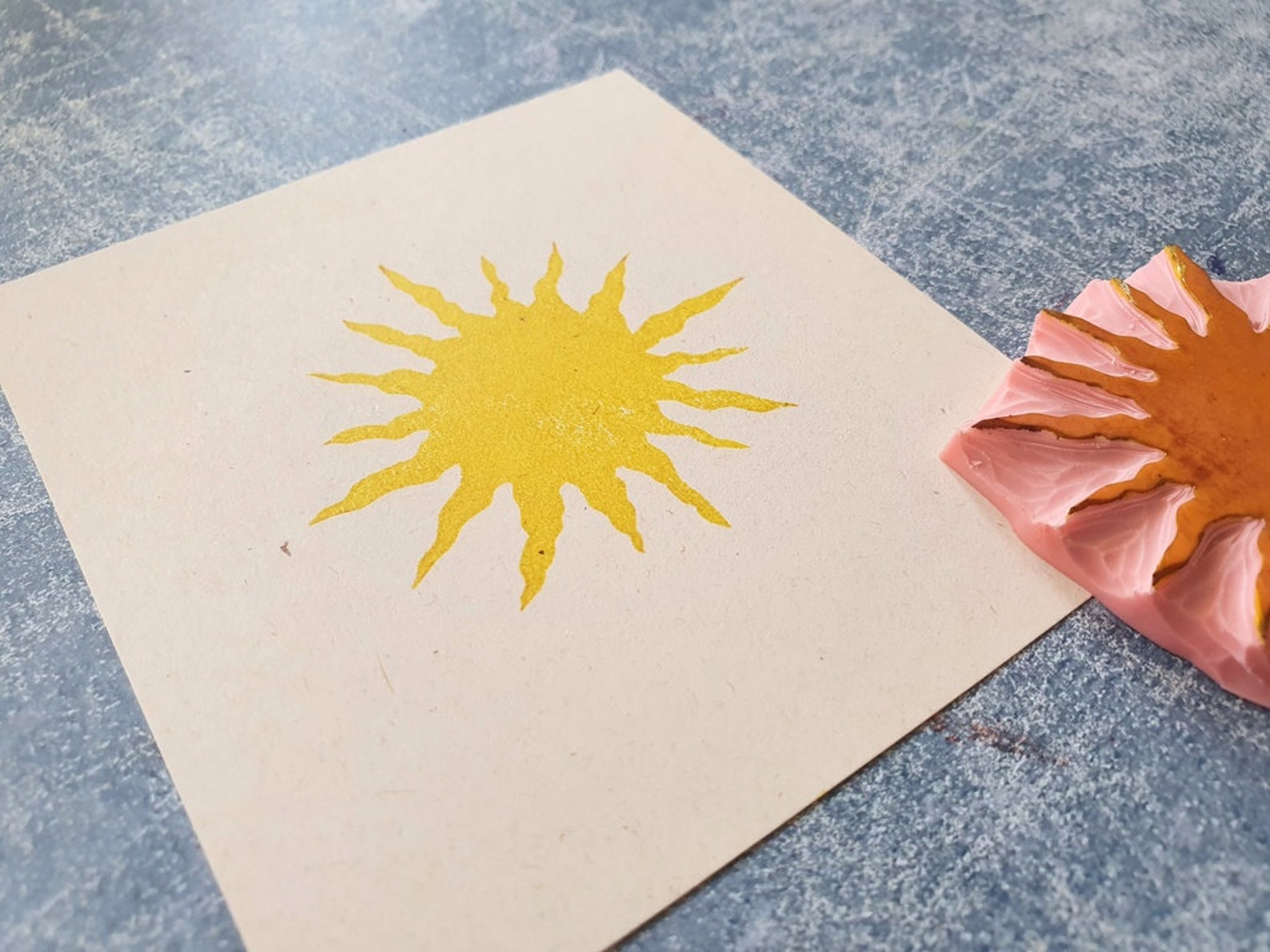 Sun Rubber Stamp for Bullet Journal, Sunshine Stamp for Snail Mail ...