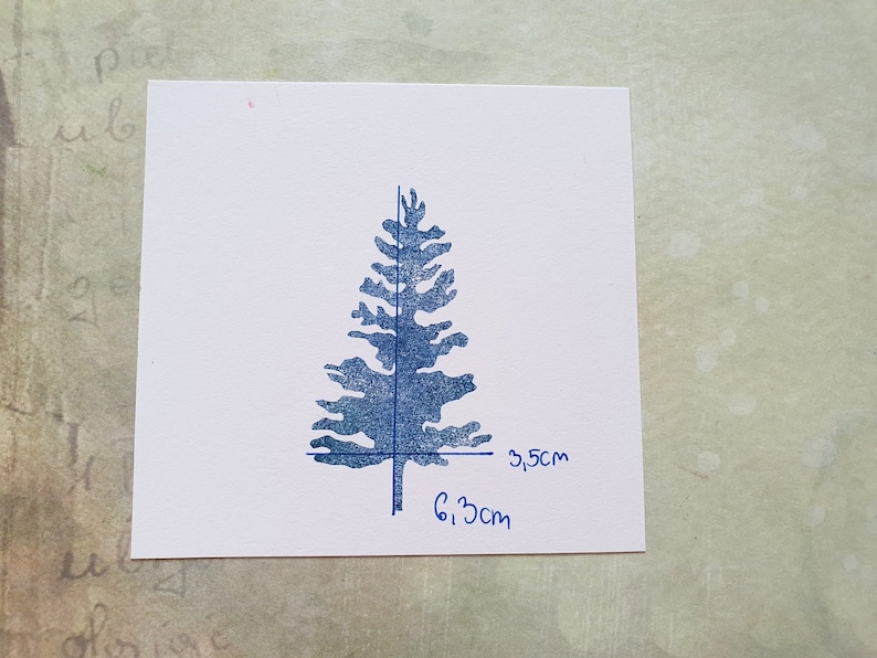 Tree Rubber Stamp Fo Christmas Wishes, December Daily Journaling Stamp ...