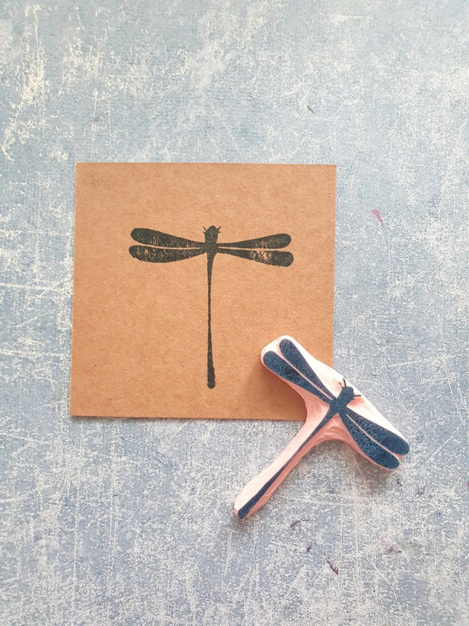 Dragonfly Rubber Stamp for Cardmaking Bug Stamp for Bullet - Etsy