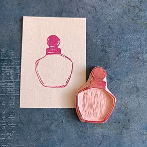 Perfume Bottle Rubber Stamp, Fragrance Bottle Stamp for Journaling ...