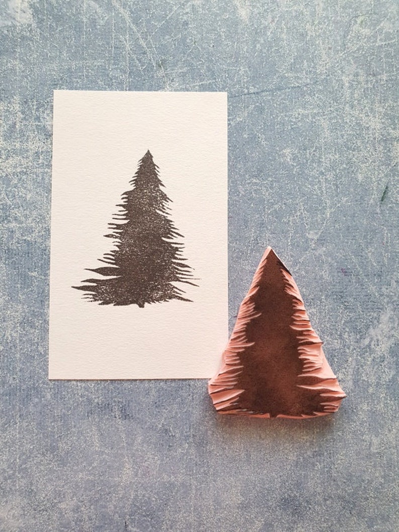 Christmas Tree Rubber Stamp for Scrapbooking, Pine Tree Stamp for ...