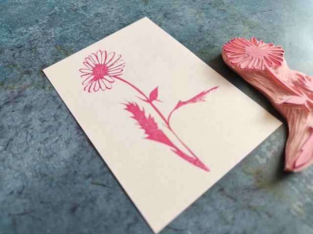 Daisy Rubber Stamp for Junk Journal, Vintage Floral Decorative Stamp ...