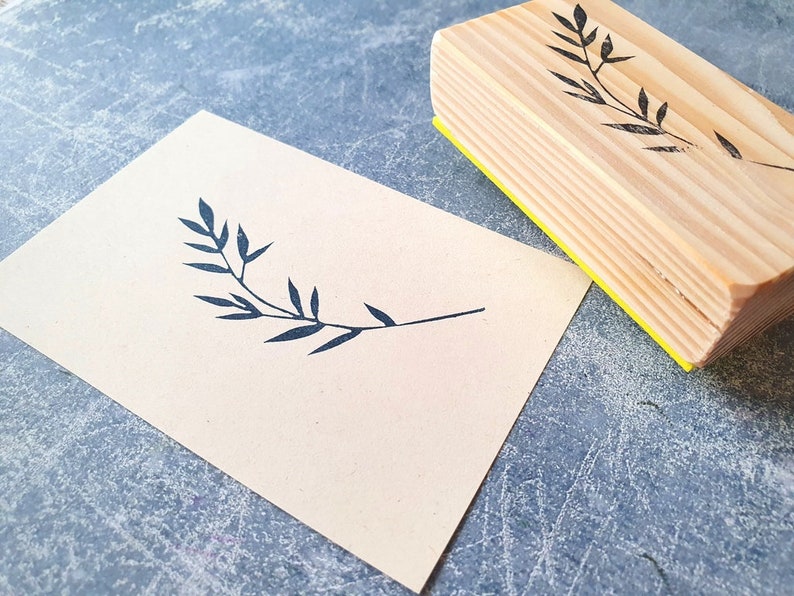 Twig Rubber Stamp for Wreath Printing Country Wedding Branch - Etsy