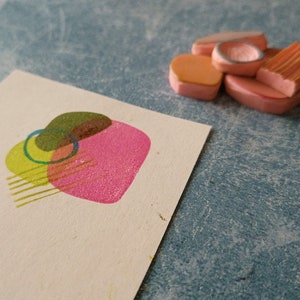 Pattern Stamp Set of 5 for Art Journaling, Shape Rubber Stamp Set for ...