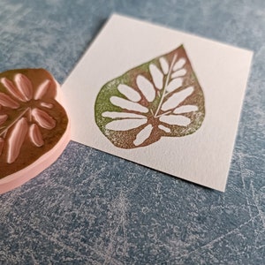 Leaf Rubber Stamp for Scrapbooking, Leaf Printing Block for Crafts ...