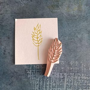Grain Rubber Stamp for Vegan, Twig Scenery Decor, Botanical Stamp, Farm ...