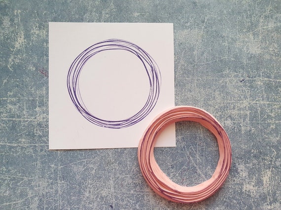Rings Rubber Stamp for Bullet Journal Circle Shape Stamp - Etsy