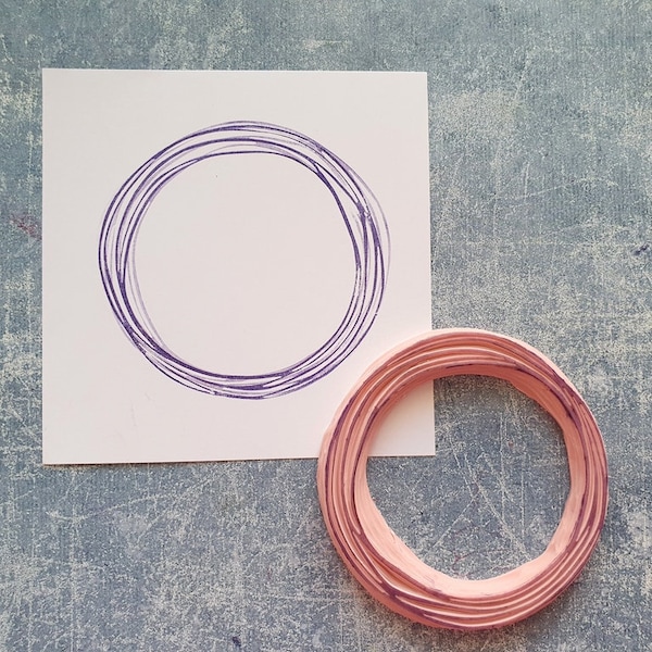 Rustic Circle Stamp - Etsy