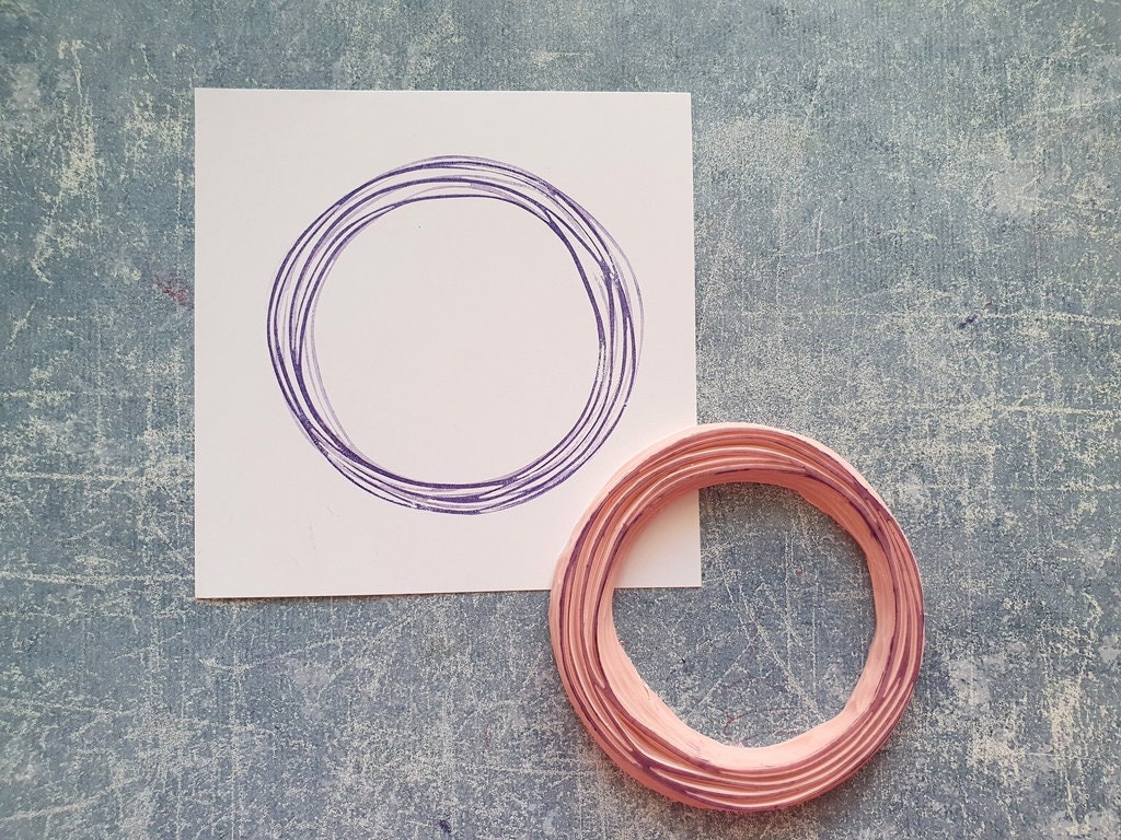 Rings Rubber Stamp for Bullet Journal, Circle Shape Stamp, Cardmaking ...