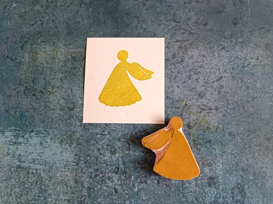 Guardian Angel Rubber Stamp, Angel Stamp for Holiday Cards, Christmas ...