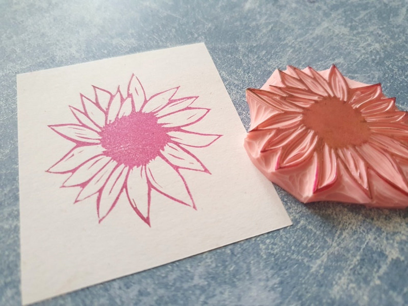 Sunflower Rubber Stamp for Paper Craft, Junk Journal Essential Paper ...
