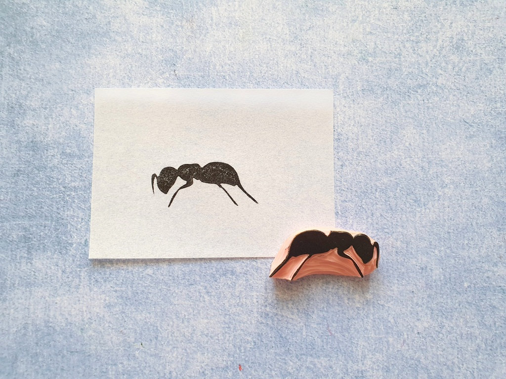 Ant rubber stamp for junk journal insect stamp for creative | Etsy