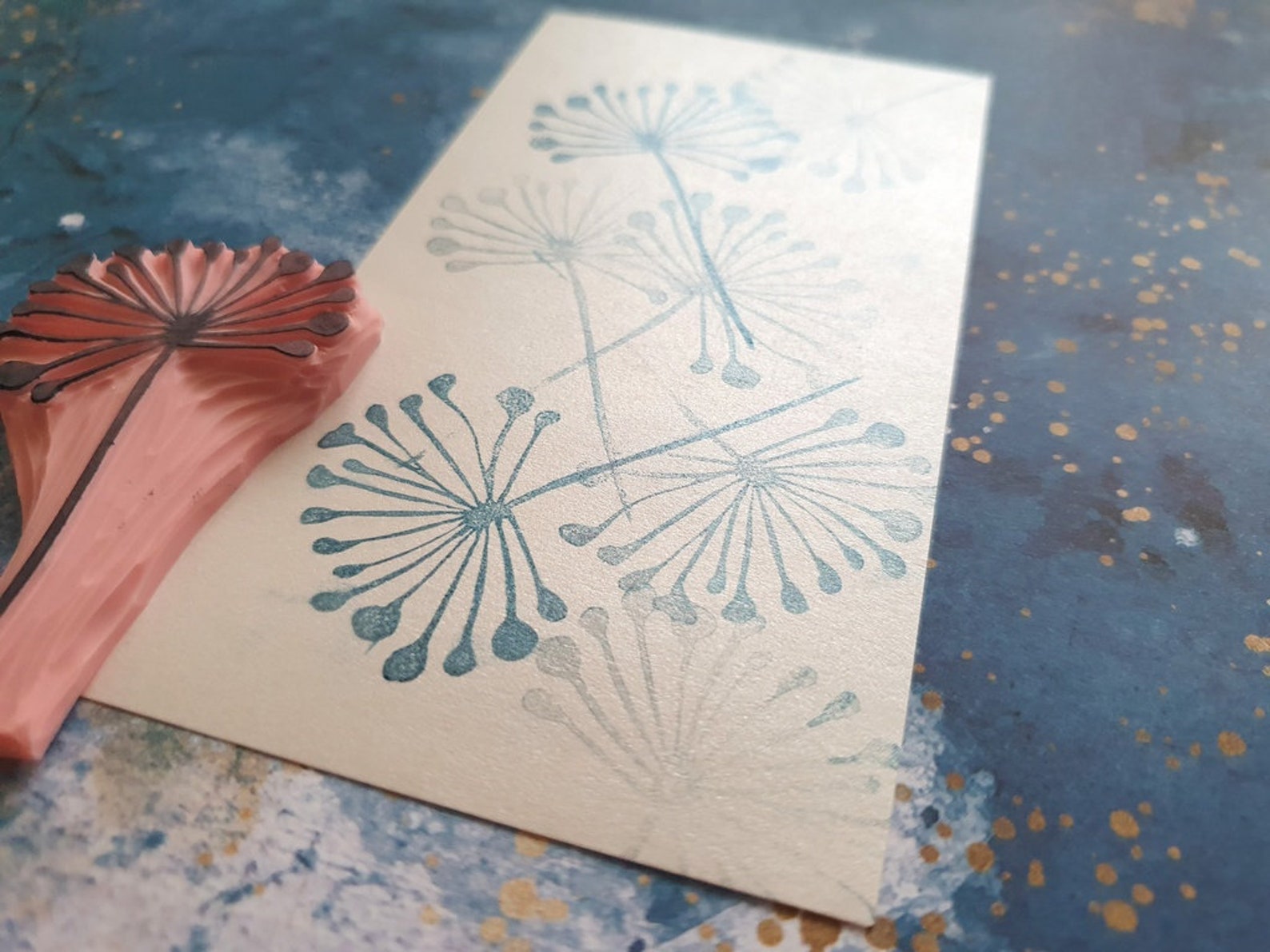 Dandelion Rubber Stamp for Scrapbooking Hand Drawing Stamp - Etsy