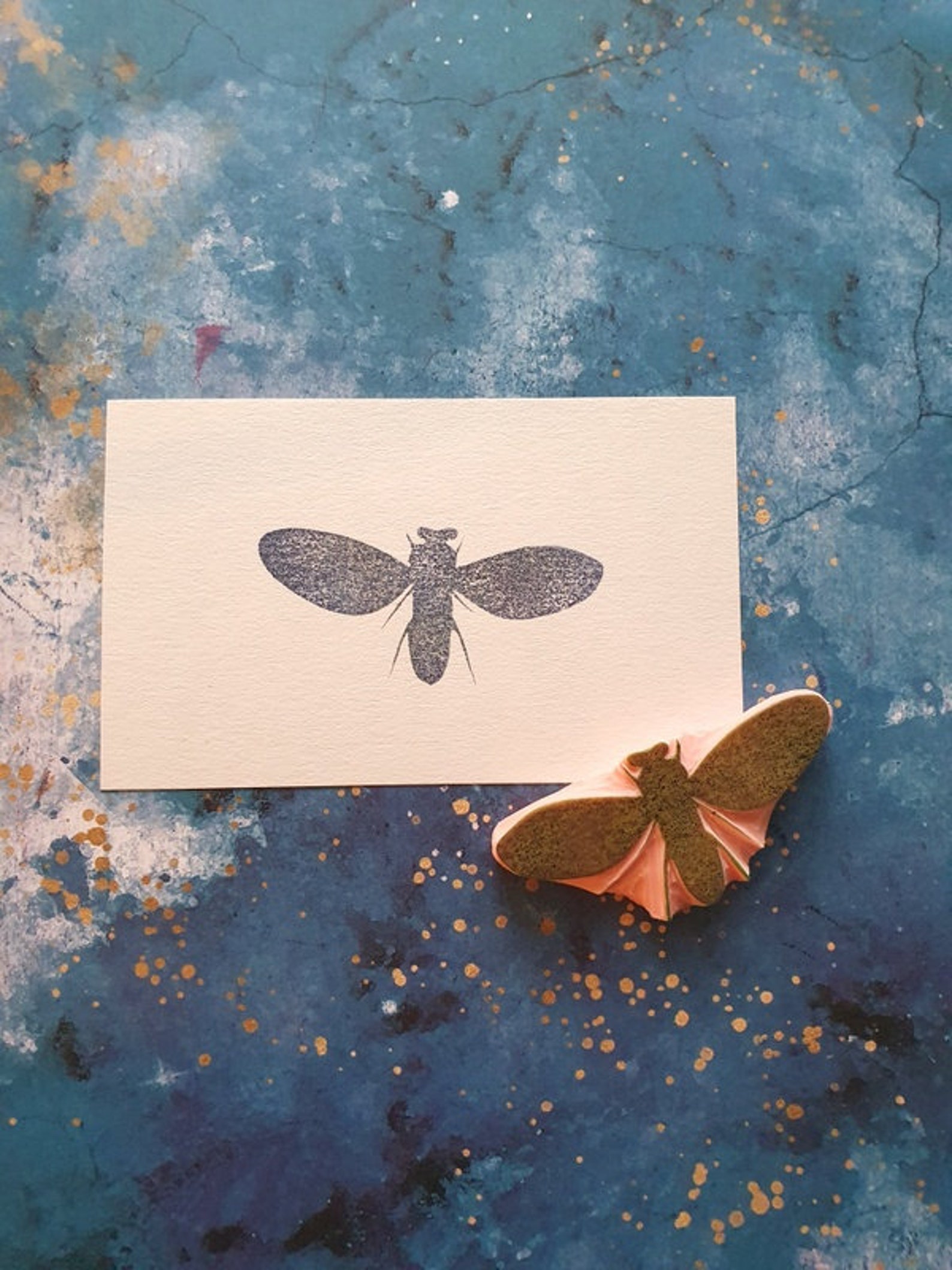 Luna Moth Rubber Stamp for Scrapbooking Art Journal Stamp | Etsy