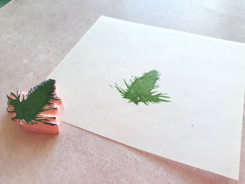 Thistle Rubber Stamp for Botanical Journal, Wild Flower Decor Stamp ...
