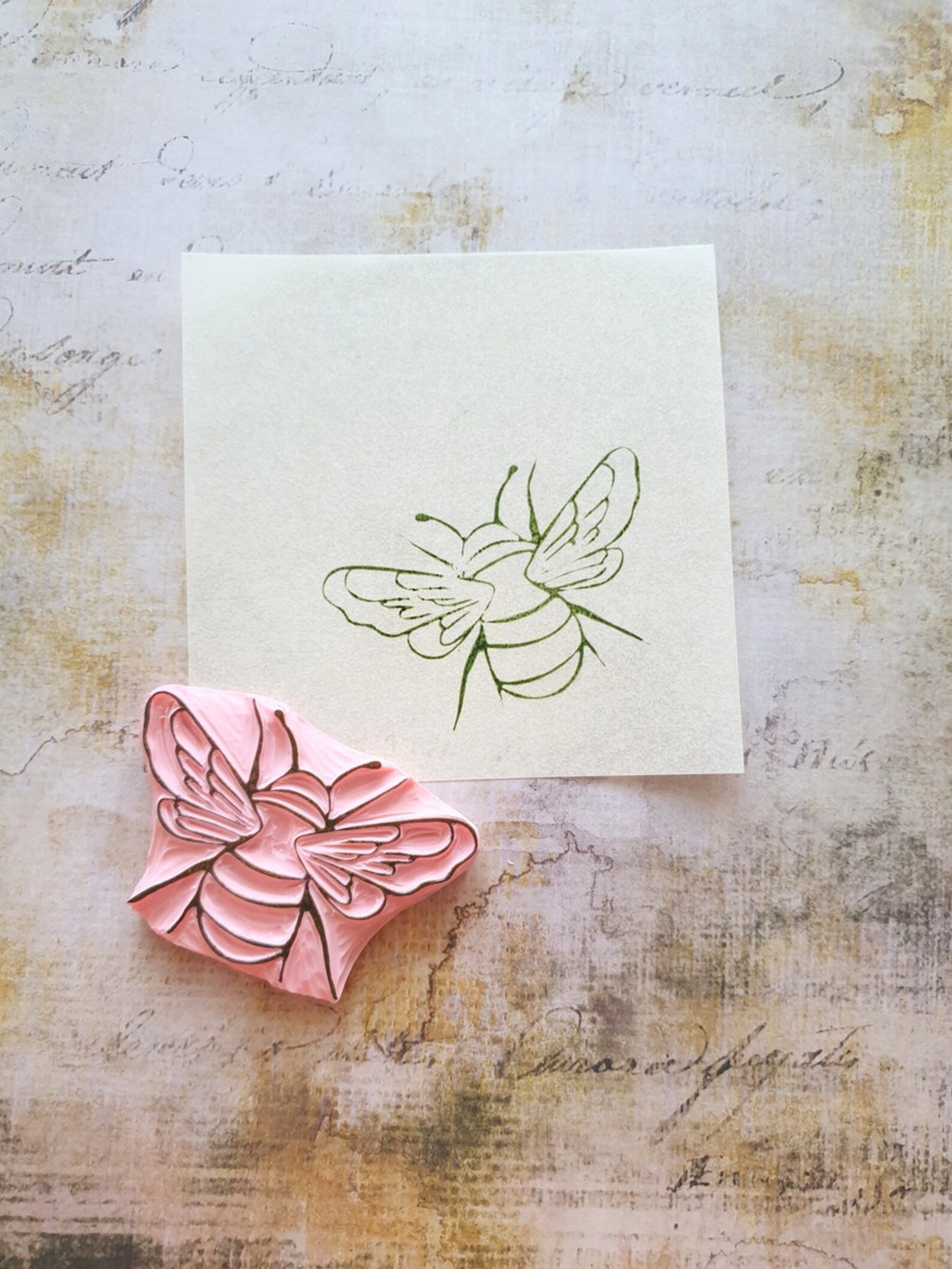 Bee Rubber Stamp Cardmaking Insect Stamp Bug Embellishment - Etsy
