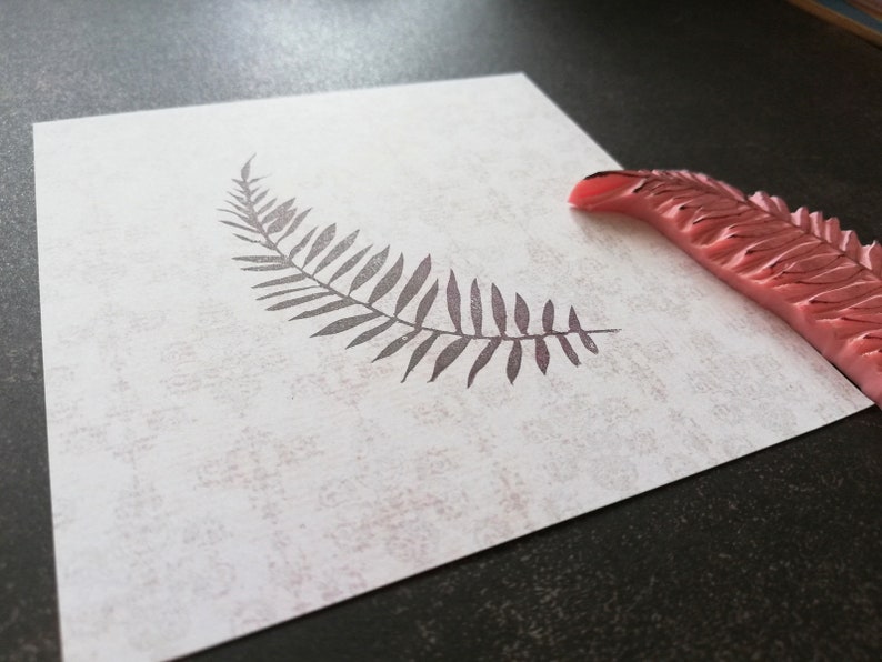 Leaf Rubber Stamp, Autumn Leave Stamp for Art Journal, Forest Plant ...