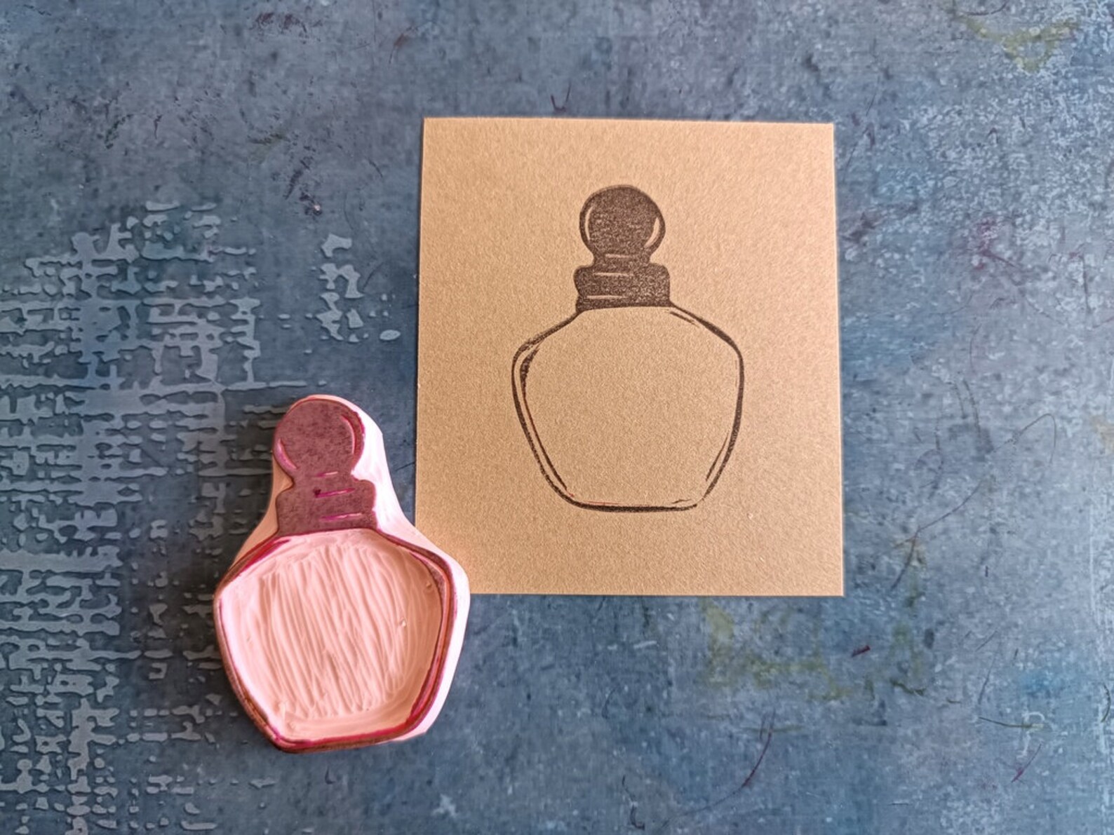 Perfume Bottle Rubber Stamp, Fragrance Bottle Stamp for Journaling ...