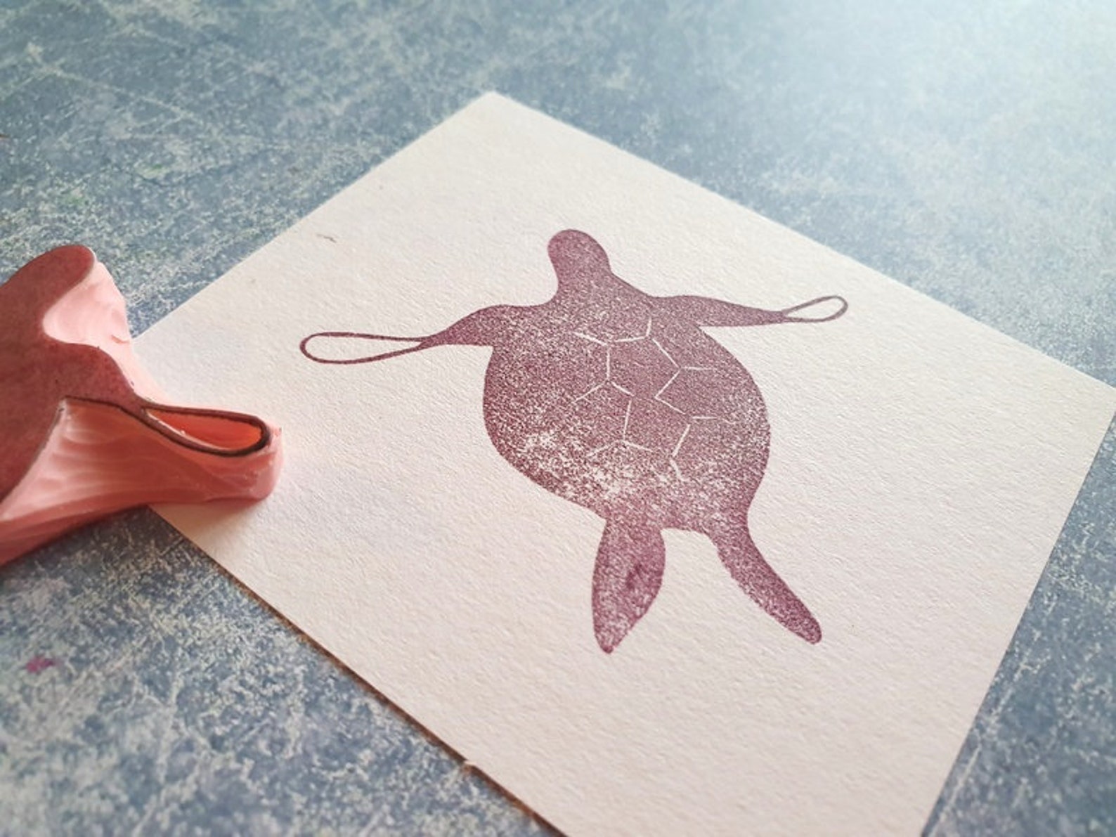 Turtle Rubber Stamp for Journaling Sea Life Stamp for - Etsy
