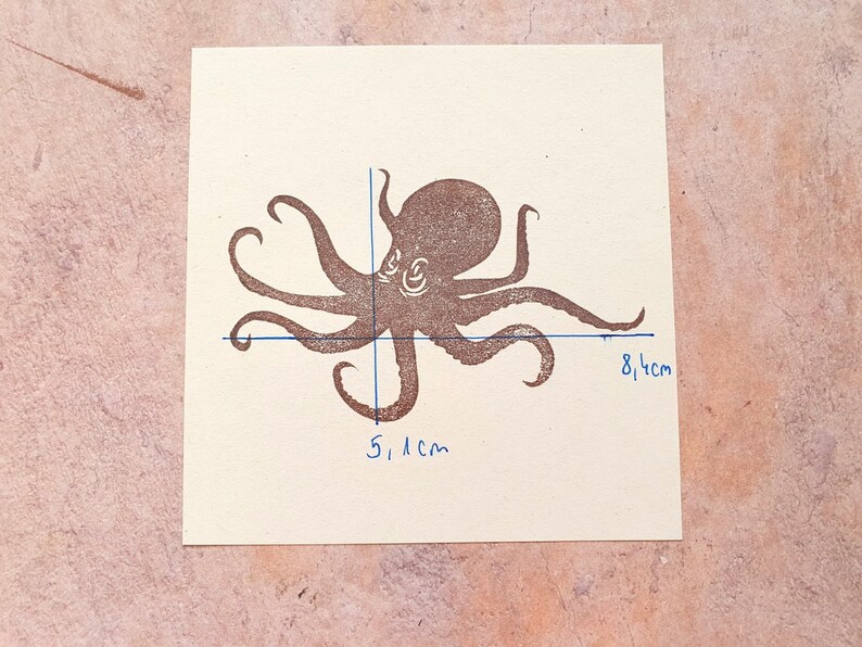 Octopus Rubber Stamp for Scrapbooking, Ocean Animal Stamp for Bullet ...