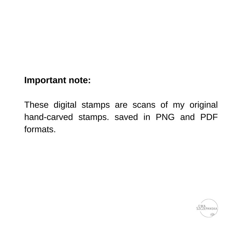 Digital Bird Branch Stamp for Creators, Hand-carved Illustration for ...