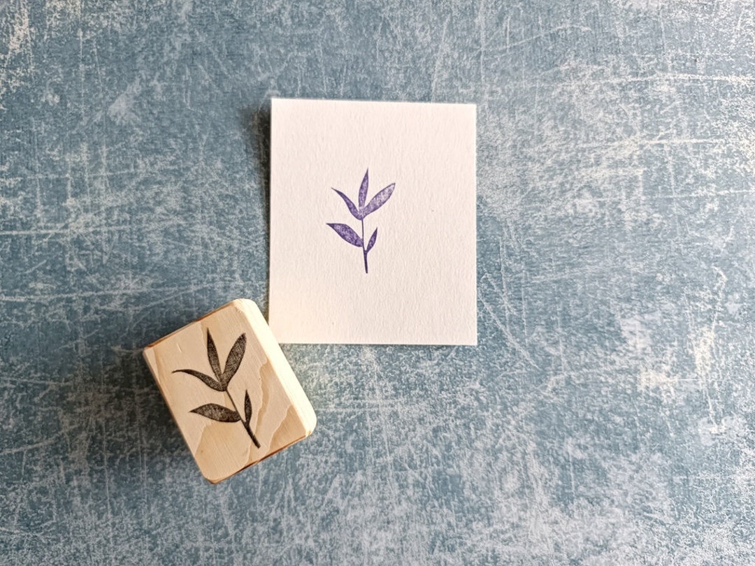 Tea Leaf Rubber Stamp, Botanical Leave Stamp,party Favors, Thank You ...