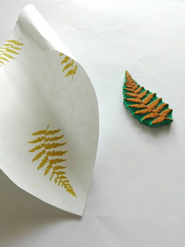 Fern rubber stamp for classroom gift for teacher plant | Etsy