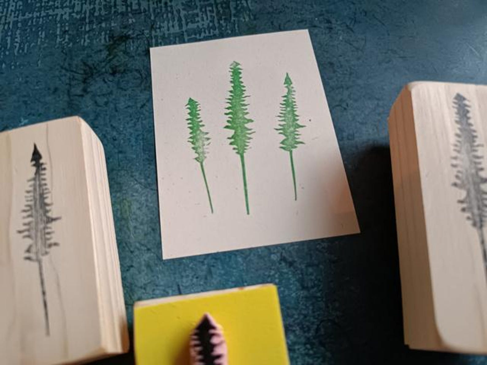 Pine Tree Rubber Stamp Set, Woodland Christmas Tree, Wild Life Weeding ...
