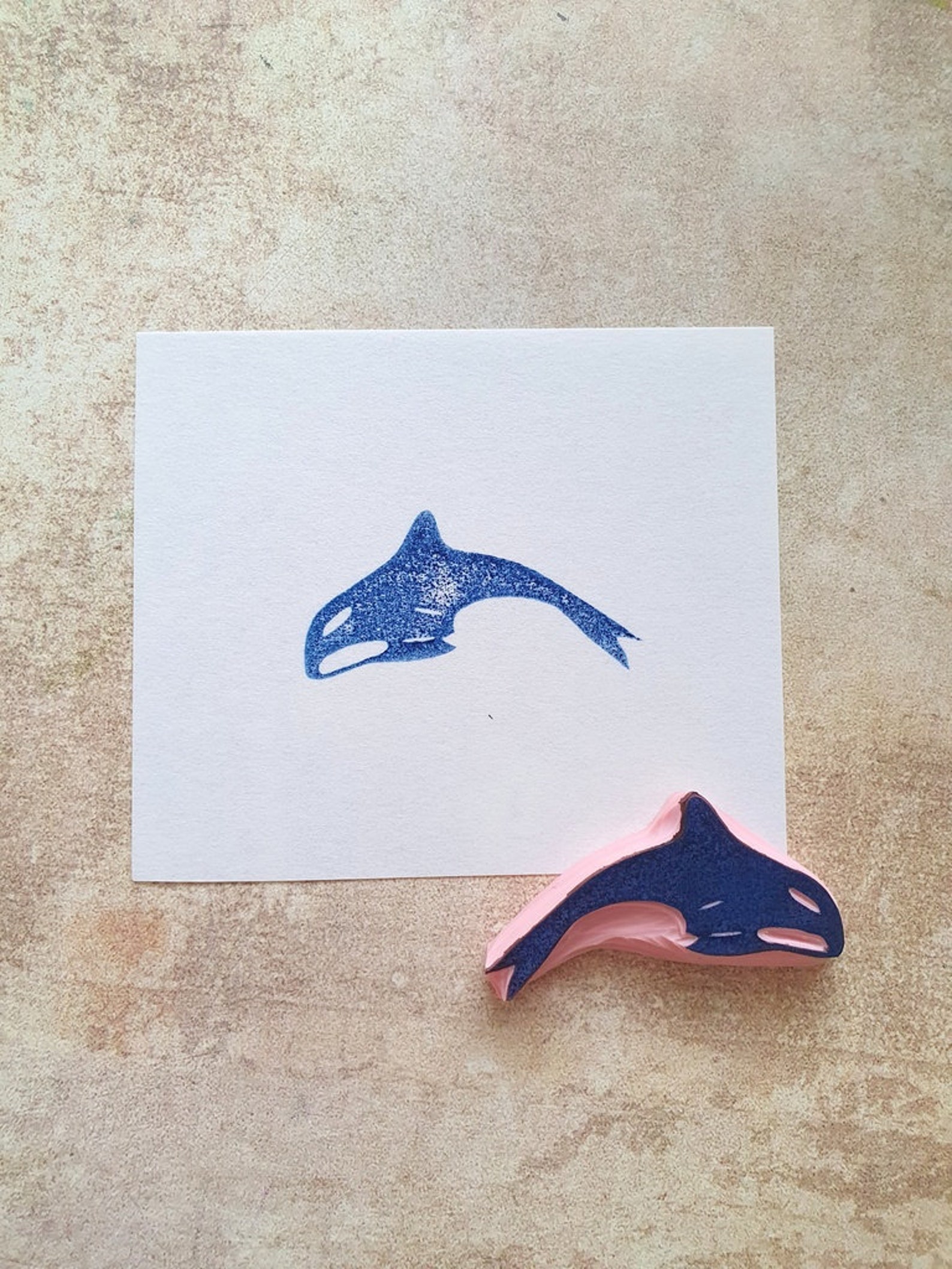 Dolphin rubber stamp for bullet journal whale animal stam for | Etsy