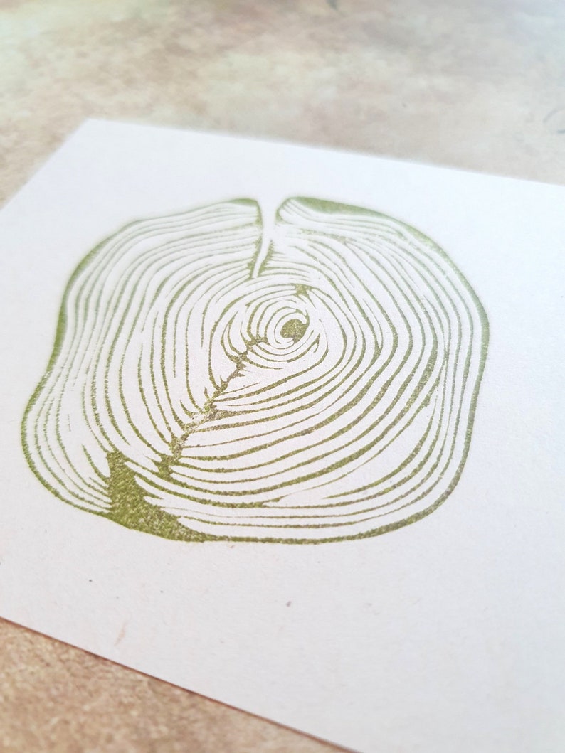 Tree ring rubber stamp for cardmaking wood plate stamp for | Etsy
