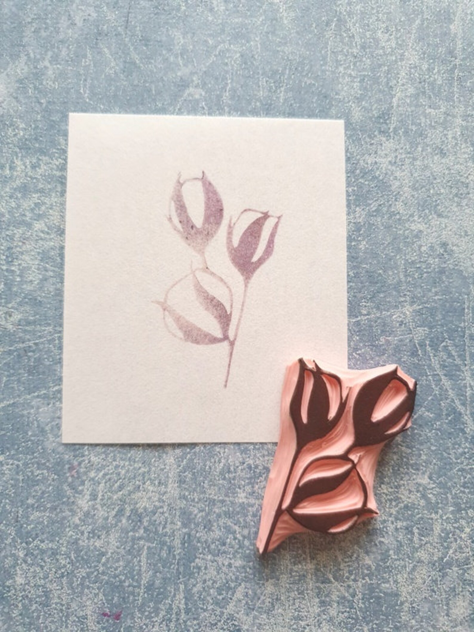 Cotton Rubber Stamp for Printing on Fabric Organic Stamp for - Etsy