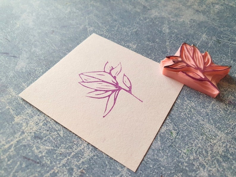 Magnolia Rubber Stamp, Garden Flower Ephemera, Cardmaking Handmade ...