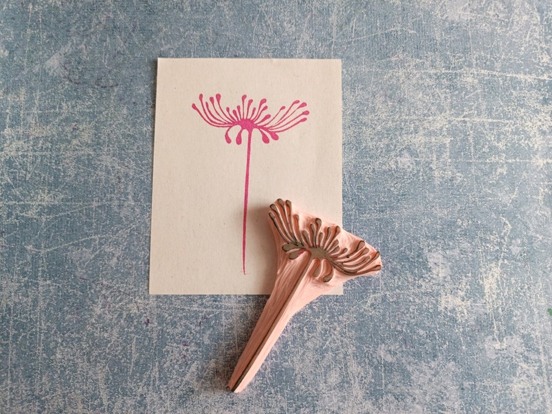 Lilly Rubber Stamp for Cardmaking, Lily Stamp for Best Wishes Card ...