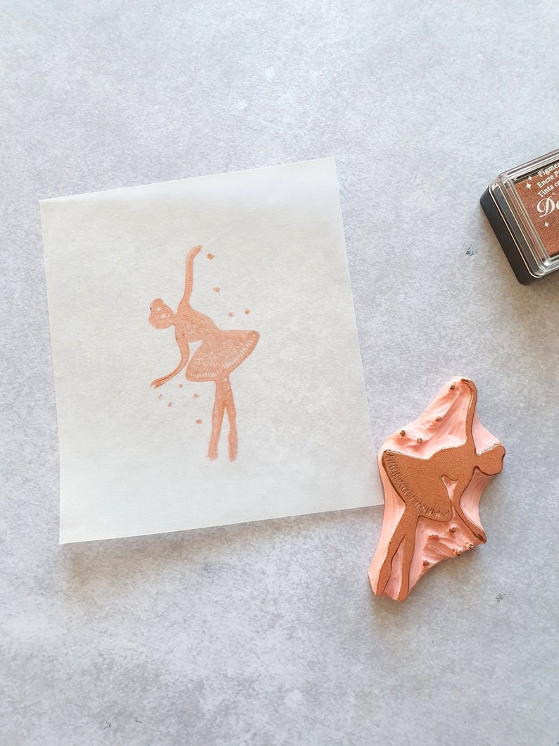 Ballerina rubber stamp dancer stamp for birthday girl kids | Etsy