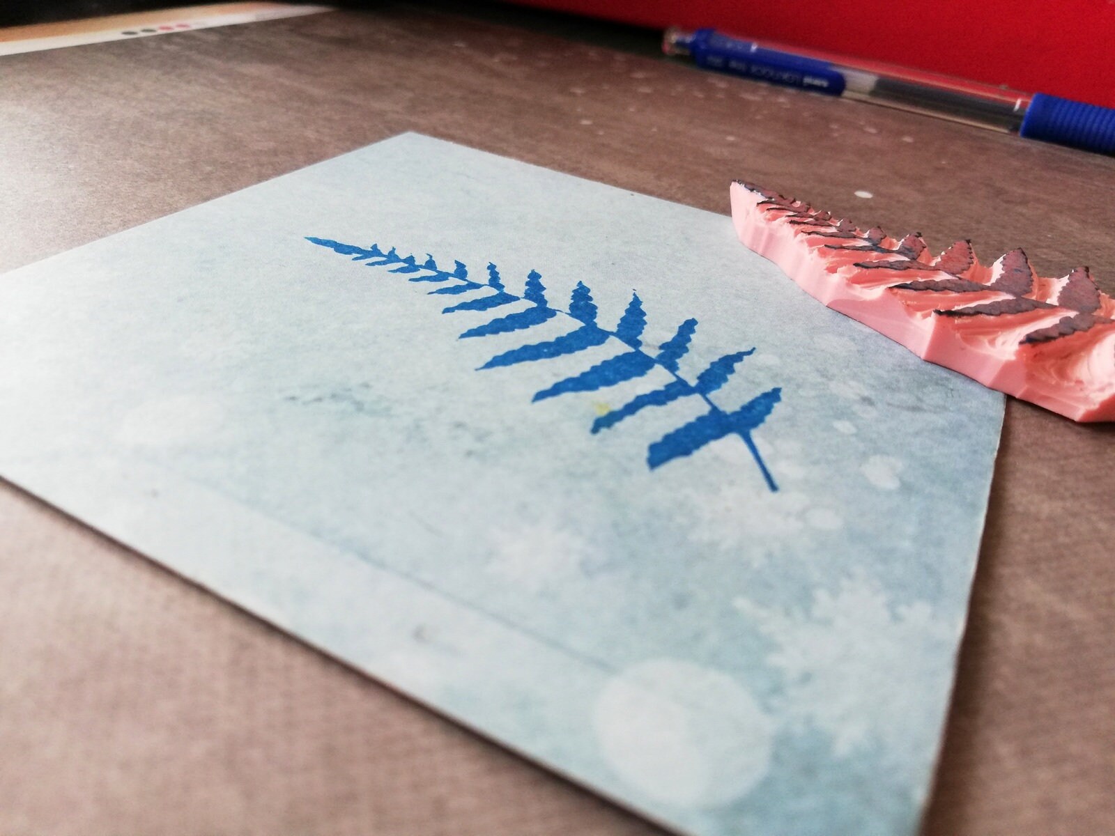 Fern rubber stamp for classroom gift for teacher plant | Etsy