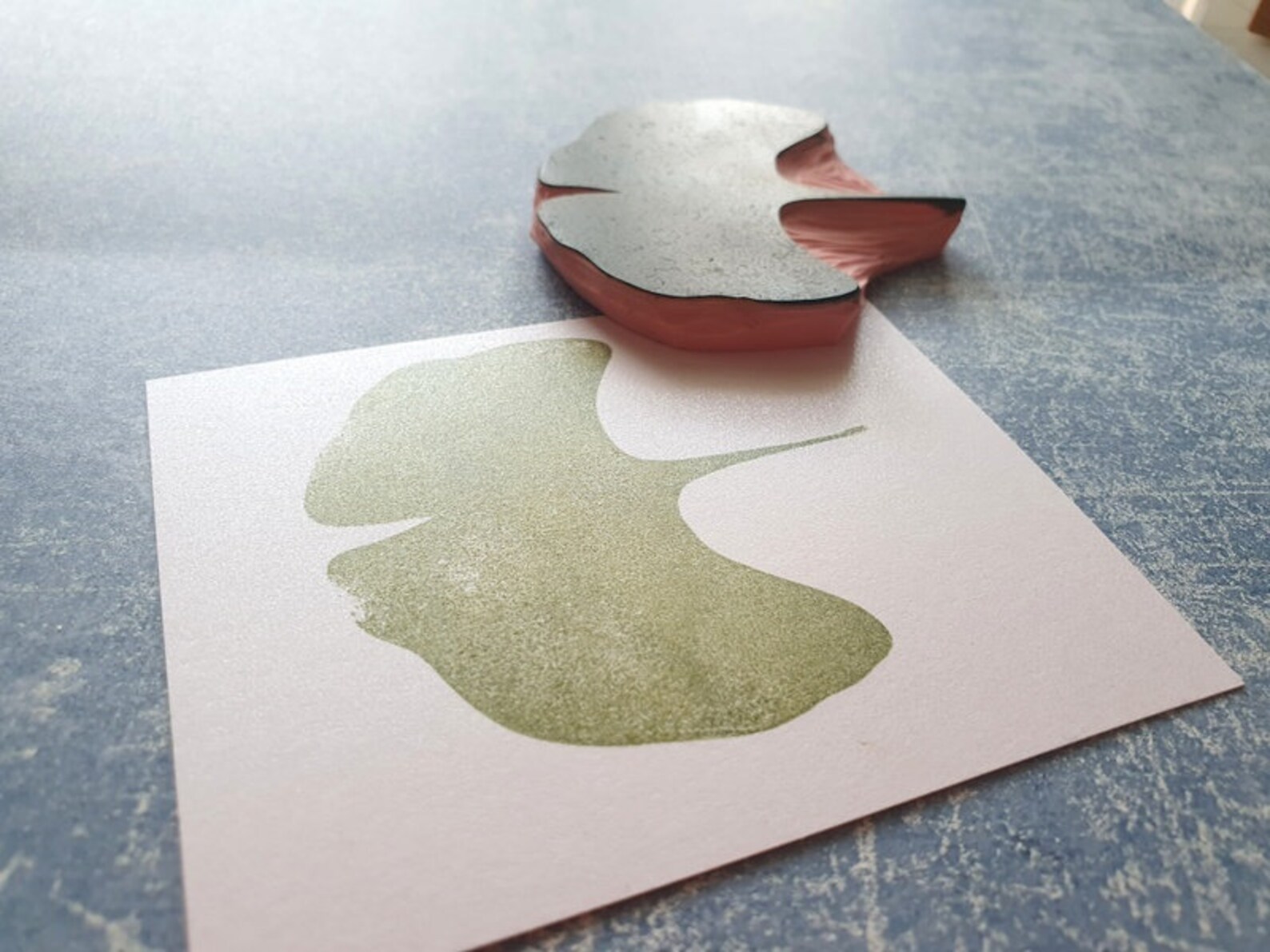 Ginkgo Biloba Rubber Stamp for Scrapbooking, Ginkgo Leaf Stamp for Junk ...
