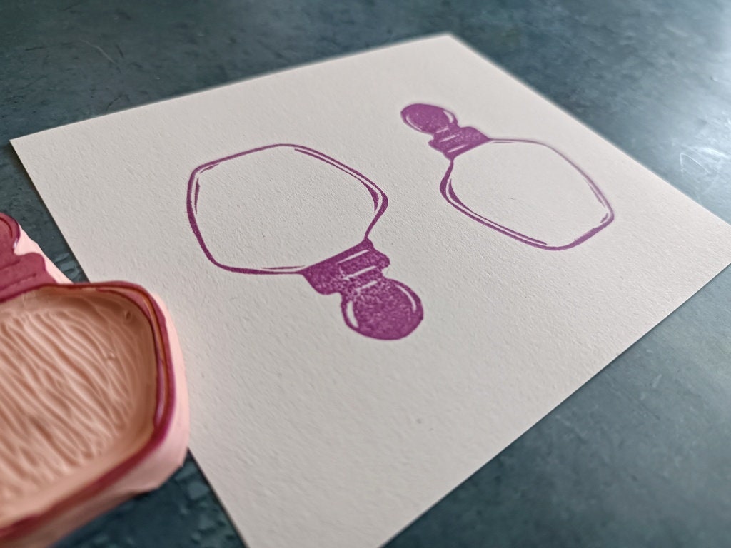 Perfume Bottle Rubber Stamp, Fragrance Bottle Stamp for Journaling ...