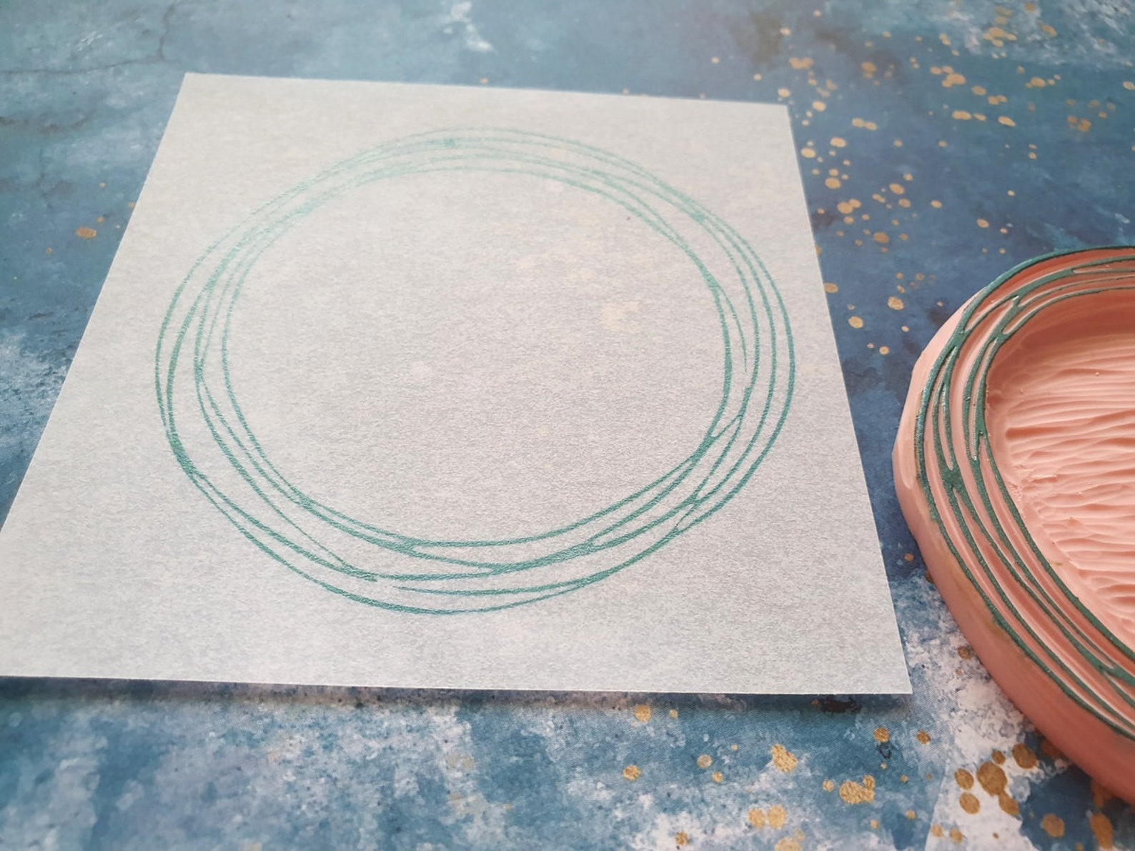 Rings Rubber Stamp for Bullet Journal, Circle Shape Stamp, Cardmaking ...